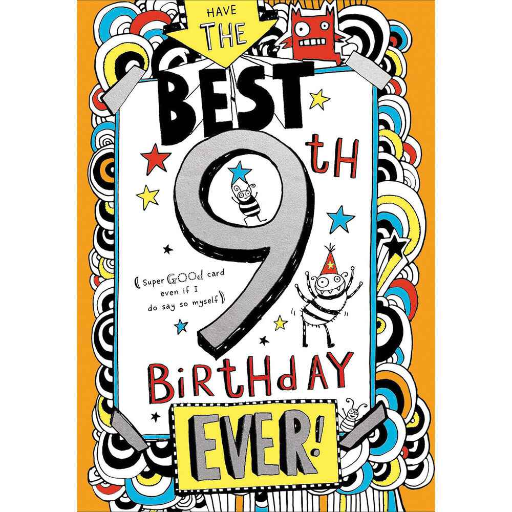 Happy 9th Birthday Cards Boys Happy 9th Birthday Card – Innocence